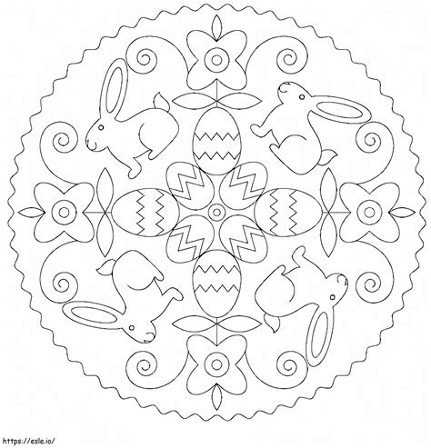 Wonderful Mandala Easter Coloring Page