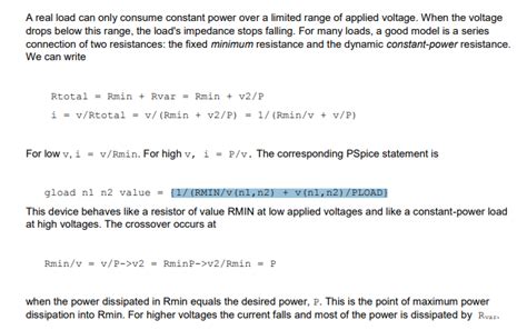 Pspice For Ti Using Vccs As Constant Power Load Simulation Hardware