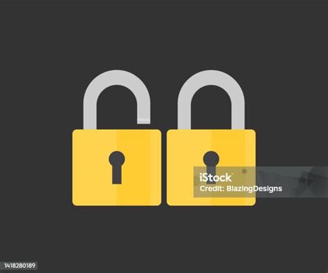 자물쇠 잠금 및 녹색과 빨간색 플랫 버튼에 잠금 해제 아이콘 보안 시스템 잠금 열기 및 잠금 보안 개념 벡터 디자인 및 일러스트레이션 사생활에 대한 스톡 벡터 아트 및 기타