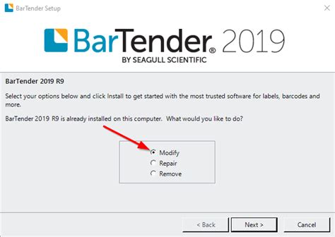 Bartender Installation Options Seagull Support Portal
