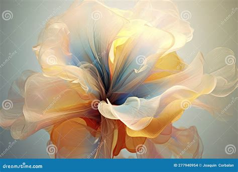 Illustration Of A Flowery Background Detail Of A Colorful And