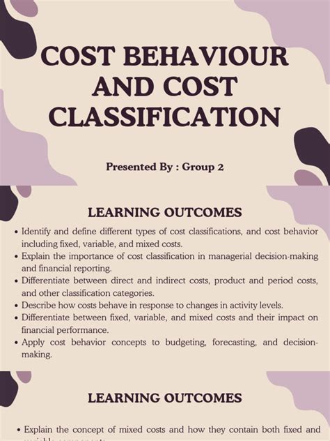 Cost Behaviour And Cost Classification Pdf Inventory Regression Analysis
