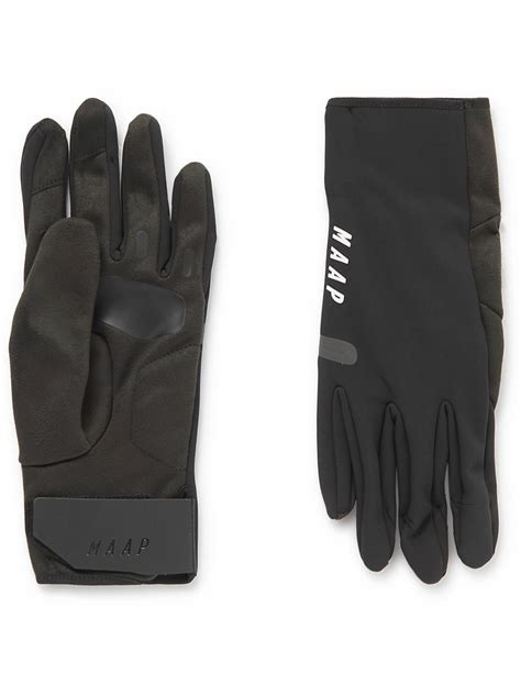 Maap Logo Print Shell And Fleece Gloves Black Maap