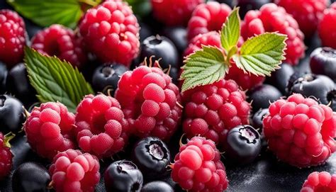 Berries Of Frozen Raspberry Background Premium Ai Generated Image
