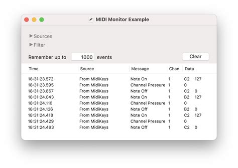 midi monitor documentation
