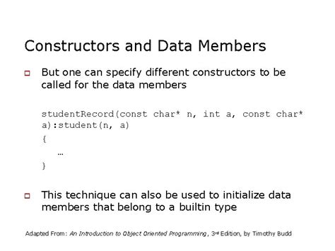 Csci383 Objectoriented Programming Design Lecture 8 Constructors O