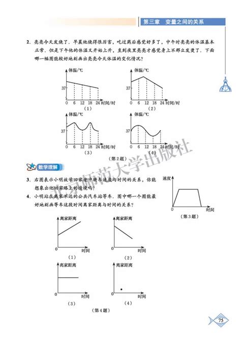 3 用图象表示的变量间关系 2012年审定北师大版七年级数学下册高清 初中课本 中学课本网