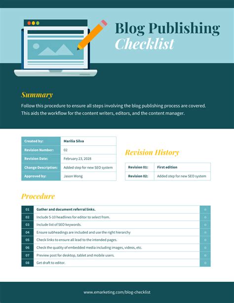 Best Standard Operating Procedure Checklist Templates