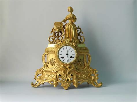 Бронзовий в позолоті камінний годинник Xix ст Jf каминные часы 25 000 грн Колекціонування