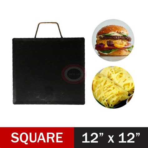 12 Inch Square Flat Pan Burger Capati Roti Jala Roti Canai Thosai Pan Kuali With Handle Lazada
