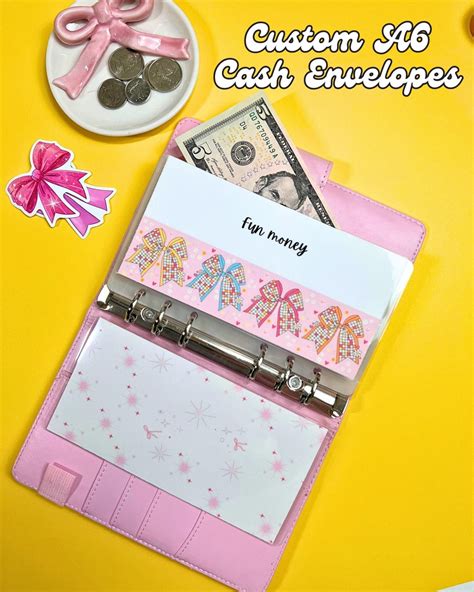 Custom Cash Envelopes For Cash Stuffing System Plus Tracker Inserts A6