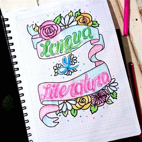 Carátulas Para Cuadernos Escolares De Lengua Y Literatura Lengua Y
