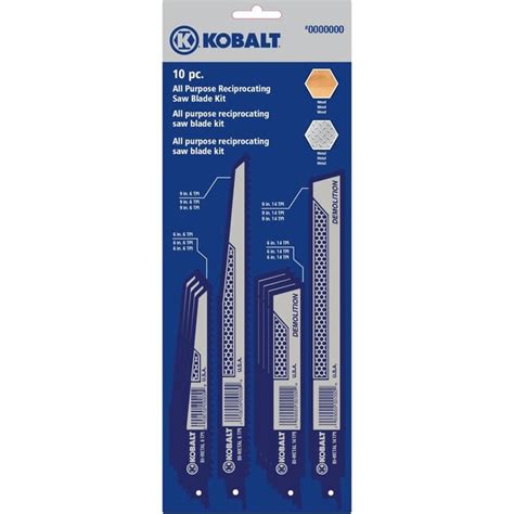 Kobalt 10 Pack Bi Metal Reciprocating Saw Blade Set At