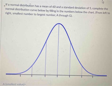 If A Normal Distribution Has A Mean Of 60 And A Standard Deviation Of 5 Complete The Nor [algebra]