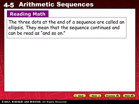 Ppt Sequence Term Arithmetic Sequence Common Difference Powerpoint