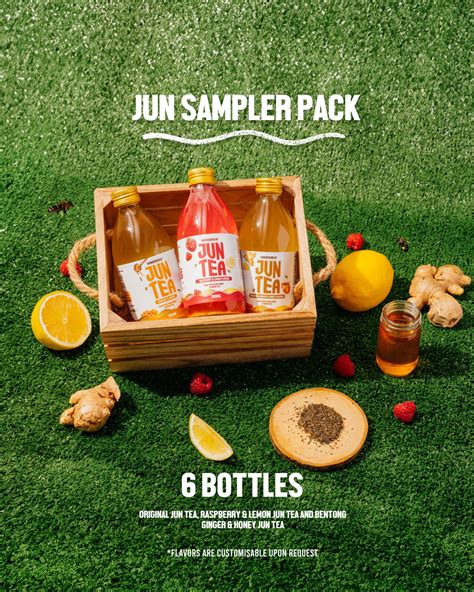 Jun Sampler Pack 6 Bottles Jun Tea Only
