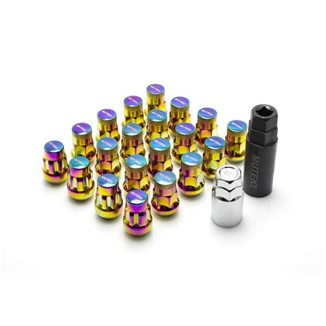 Evasive Motorsports Muteki Sr35 Lug Nut And Lock Set Neo Chrome