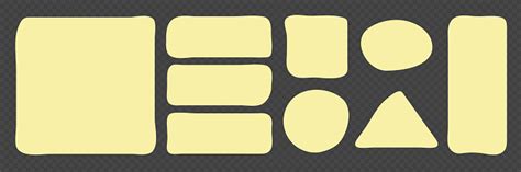 손으로 그린 유기적 모양 액체 형태의 집합입니다 주석 텍스트를 위한 불규칙한 노란색 얼룩 검은 배경에 벡터 0명에 대한 스톡 벡터 아트 및 기타 이미지 Istock