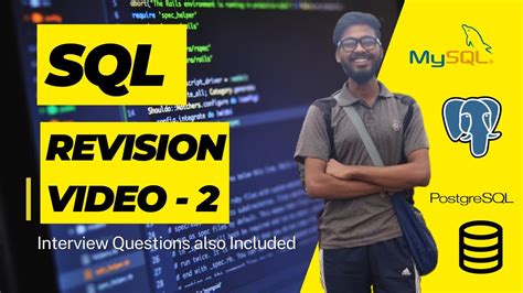 sql revision video 2 sql interviewseries database mysql youtube