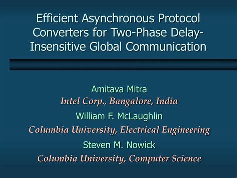 Ppt Efficient Asynchronous Protocol Converters For Two Phase Delay