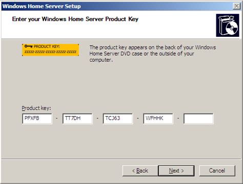 Installing Windows Home Server