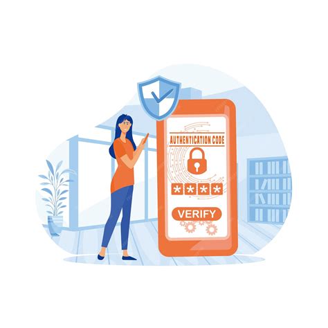Premium Vector Woman Using Security Otp One Time Password