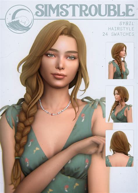 Sybil Hairstyle By Simstrouble Simstrouble Sims Hair Sims Four Sims 4