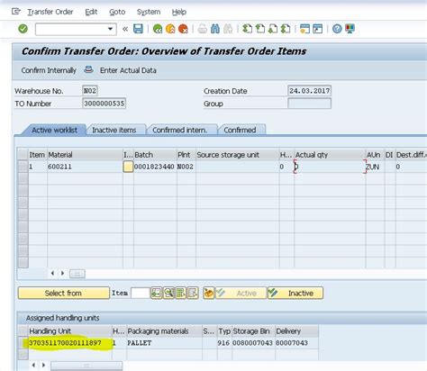 Su Hu After Transfer Order Confirmation Outboun Sap Community