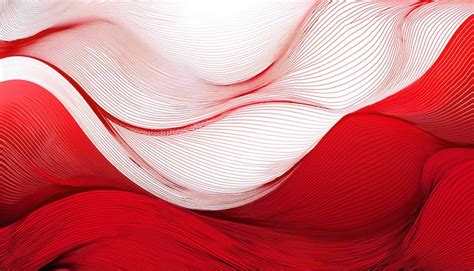 Abstract Red And White Wave Pattern Premium Ai Generated Image