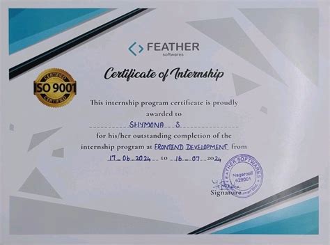 shymona kumar on linkedin frontenddevelopment internship