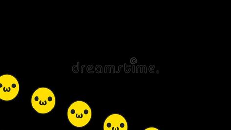 Isolated Emoji Particle Effect In Variety Of Transition Animation Sequences Stock Footage