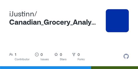 Github Ijustinncanadiangroceryanalysis
