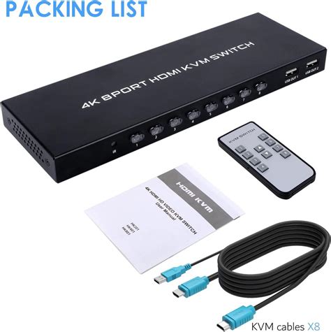 Port KVM Switch In Out HDMI KVM Switch For PC Sharing HD Monitor And USB Devices