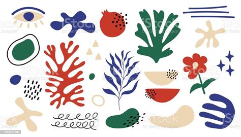 추상적인 유기 모양 다양한 요소현대 스타일의 손으로 그린 세트 현대 벡터 일러스트레이션 0명에 대한 스톡 벡터 아트 및 기타 이미지 0명 개체 그룹 귀여운 Istock