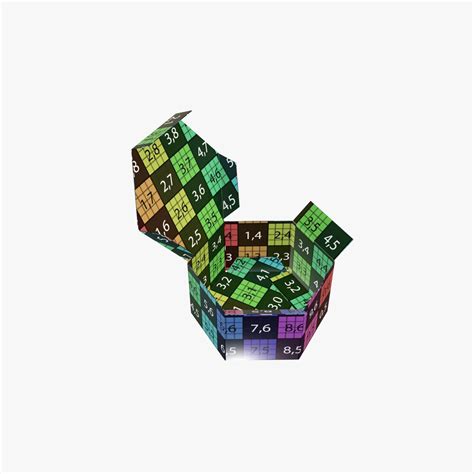 Hexagonal Paper Box Packaging Open 01 Corrugated Cardboard 3d Model