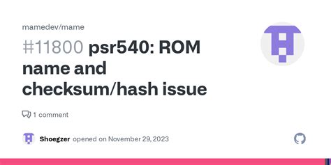 Psr540 Rom Name And Checksumhash Issue · Issue 11800 · Mamedevmame · Github