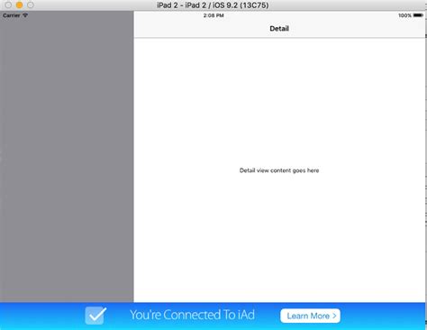 Ios Master Detail Project Template And Candisplaybannerads Not Working Stack Overflow