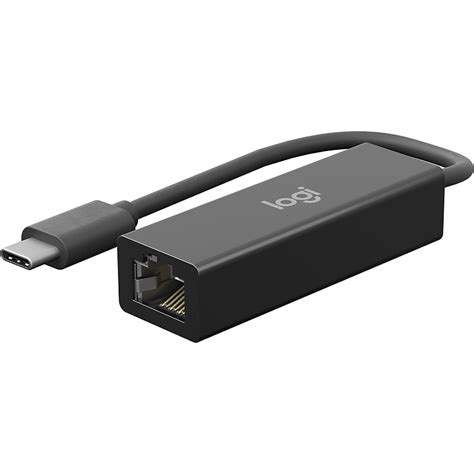 Logitech Usb C To Ethernet Adapter Male To Female Black 952 000149 Image 1