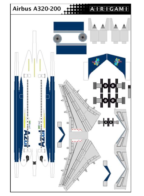 Paper Craft A320 Azul Em 2025 Papercraft Arte Sobre Aviação Avião De Papel