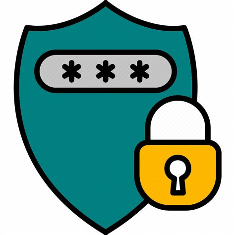 Password Lock Protection Security Shield Safety Secure Icon