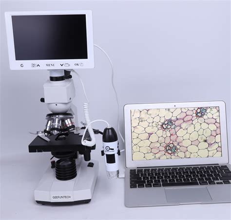 Geefuntech Dual View Compound Monocular Microscope 40x 2500x