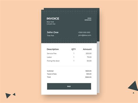 Invoice Ui Design Daily Ui 046 By Kristers Linde On Dribbble