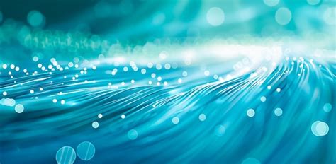 Selective Focus Of Flowing Glowing Particles Light Beam Sfield Premium Ai Generated Image