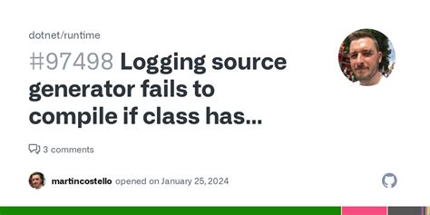 logging source generator fails to compile if class has