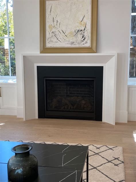 Organic Modern Above Fireplace Decor Layered Frames Circle Candles
