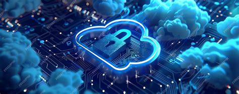 Cloud Infrastructure Protected By Virtual Locks And Firewalls Premium Ai Generated Image