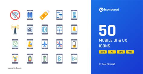 Download Mobile UI UX Icon Pack Available In SVG PNG Icon Fonts