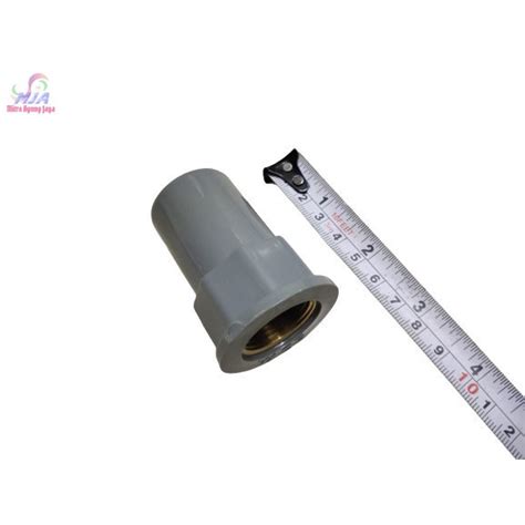 Jual Soket Lurus Kuningan Sova 34 Inch Fitting Pipa Paralon Drat Pvc Maj Socket Sambungan Pipa