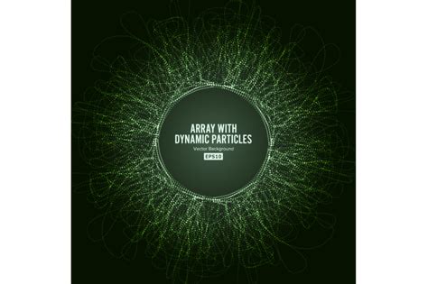 array vector with splash particles round dots and lines digital