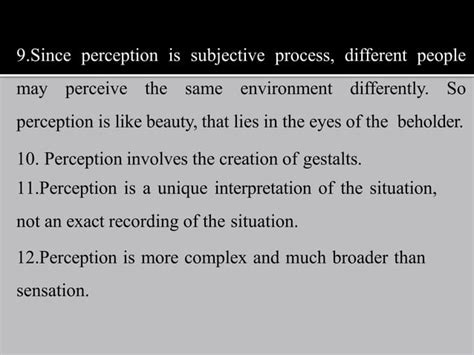 Perception Meaning Definition Stages Factors Pptx